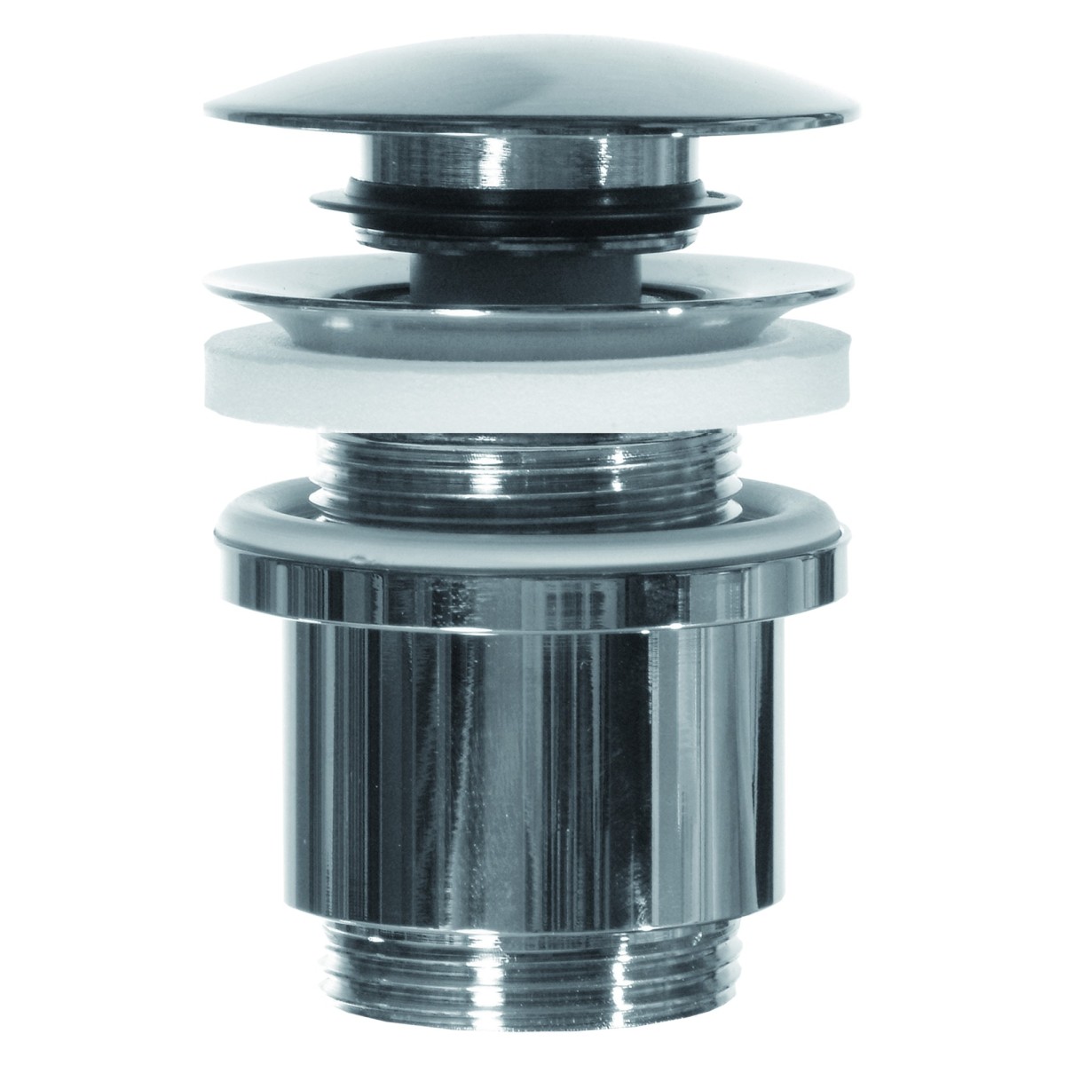 Drain de lavabo clic clac chromé sans trop-plein